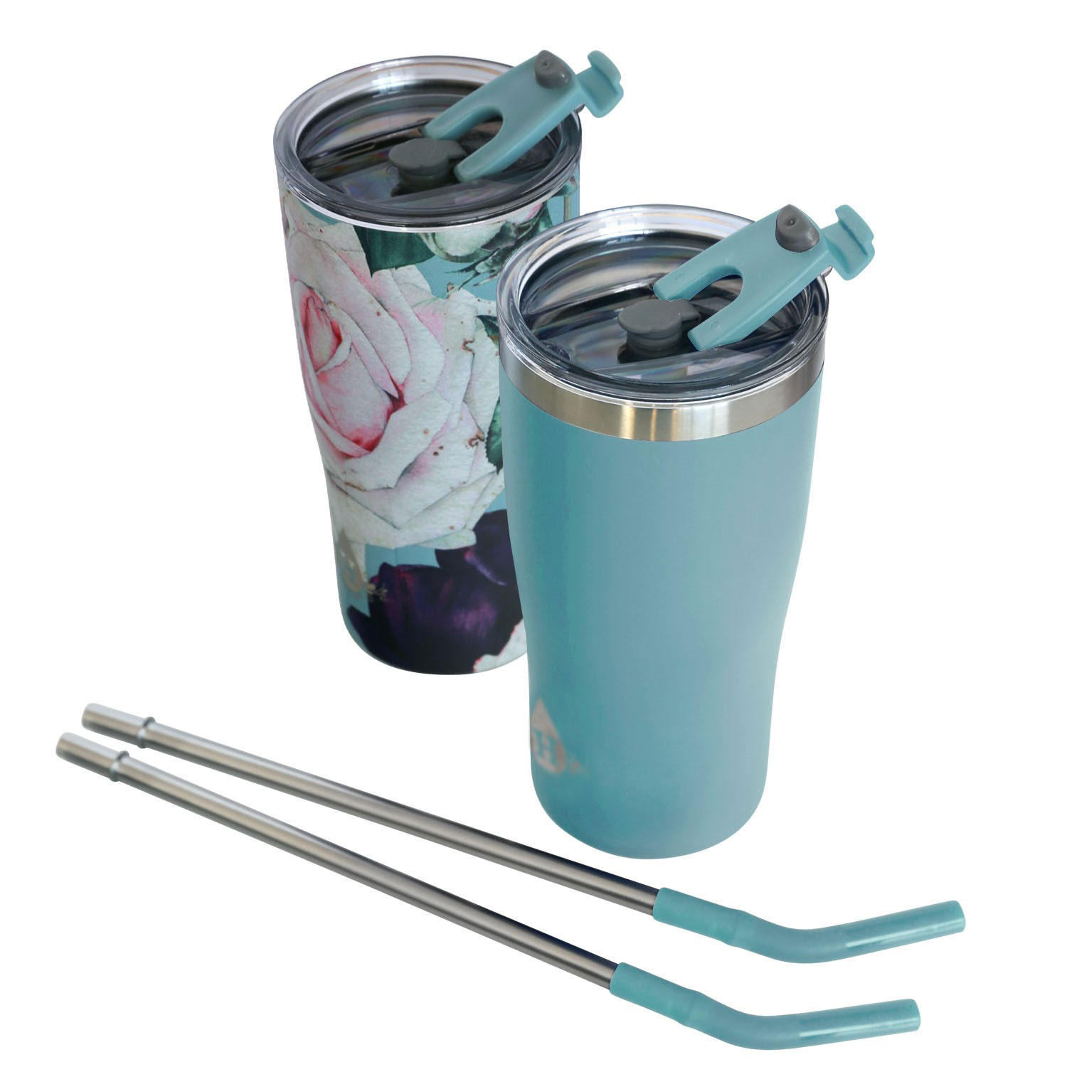 Heritage 20 Oz Double Wall Stainless Steel Tumbler Set Of 2 Teal